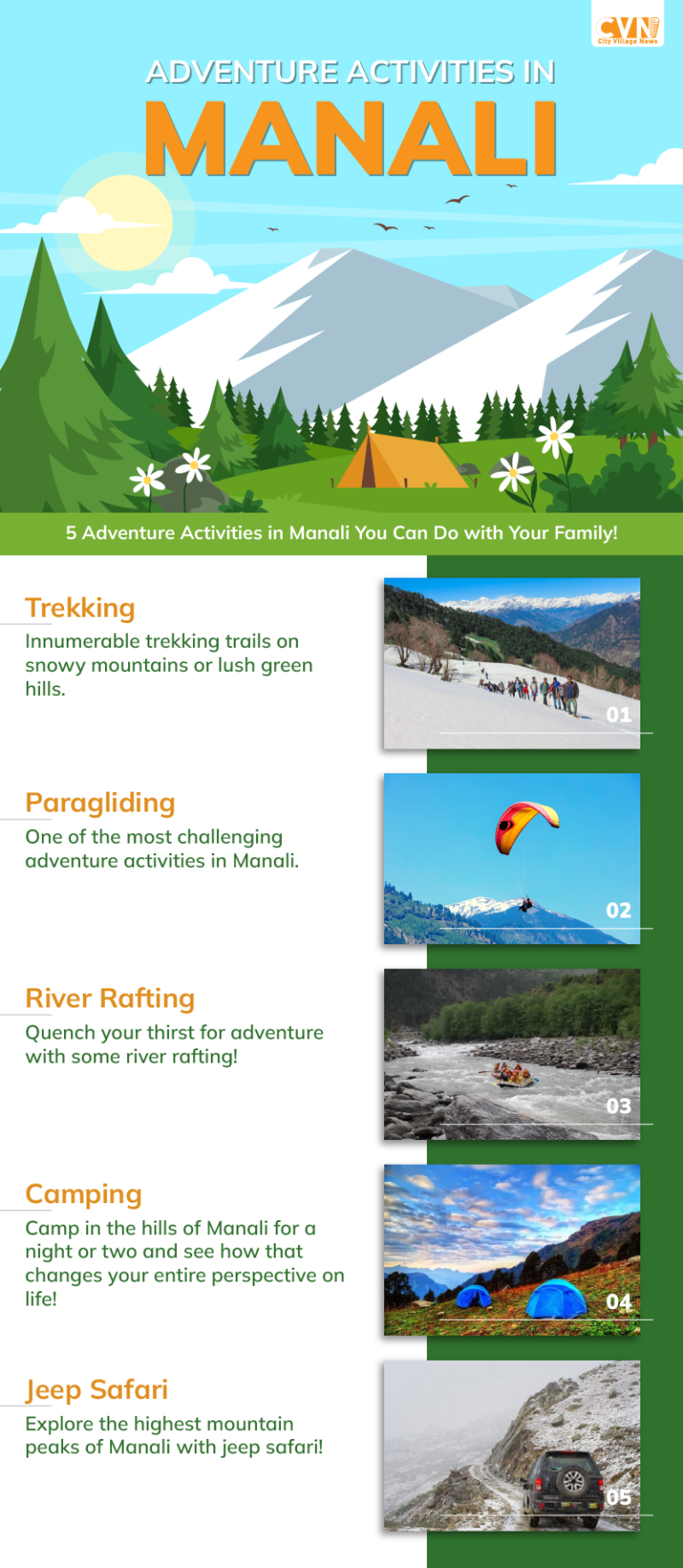 Adventure Activities in Manali You Must Not Miss!